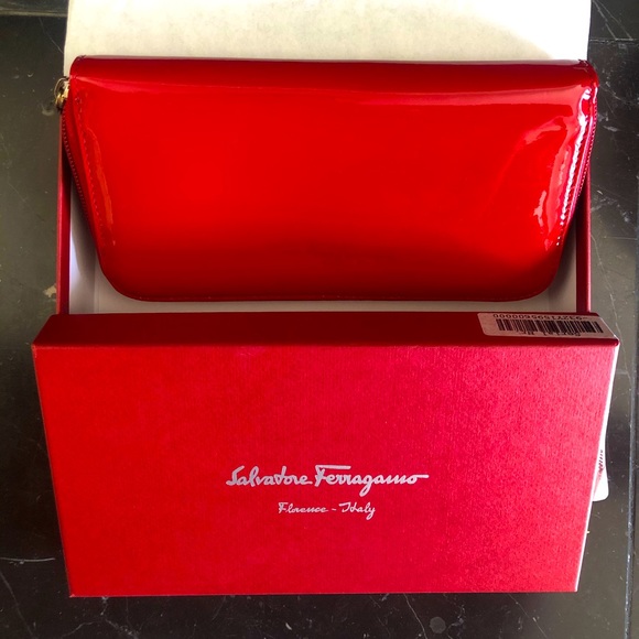 Salvatore Ferragamo | Bags | Red Salvatore Ferragamo Wallet Bran | Poshmark